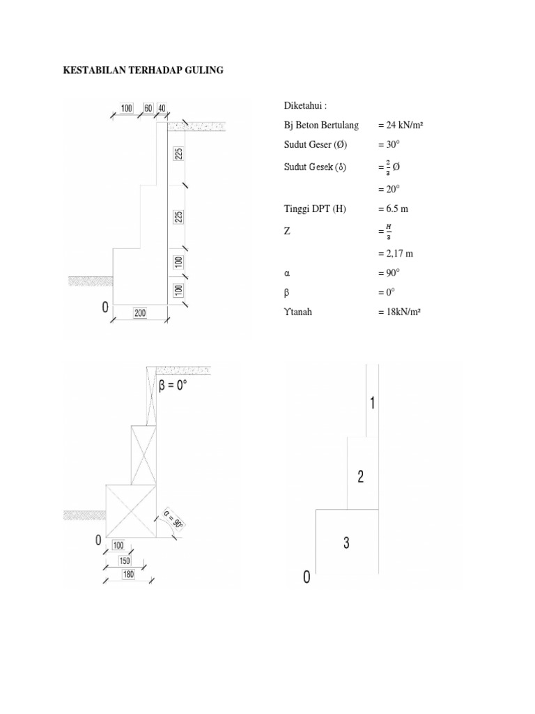Perhitungan Guling DPT | PDF