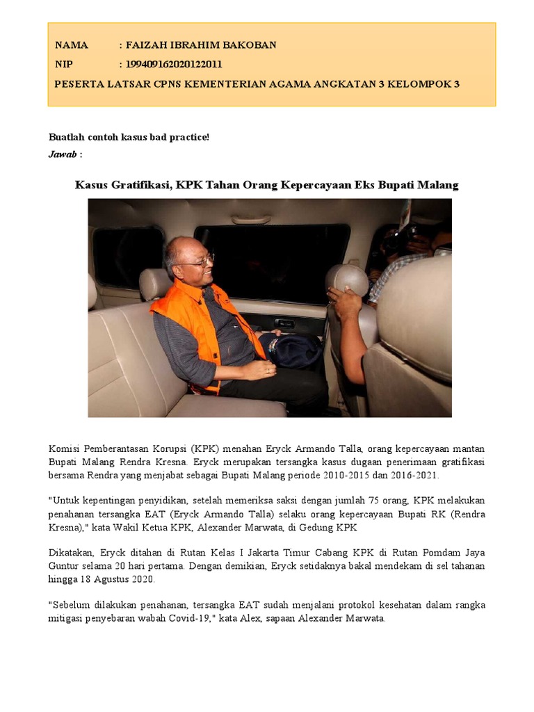 Tugas Bad Practice - Faizah Ibrahim Bakoban | PDF | Pengelolaan Keuangan & Uang | Ilmu Sosial