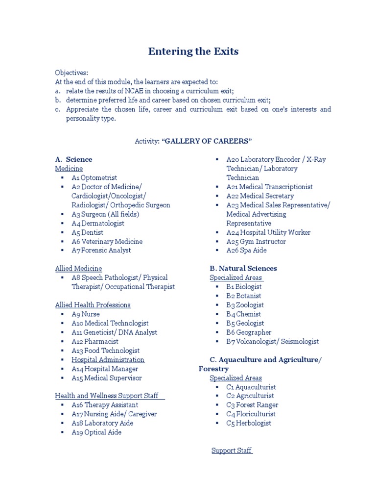 Entering The Exits | PDF