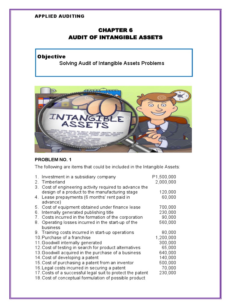 Chapter 6 Audit of Intangible Assets | PDF | Expense | Intangible Asset