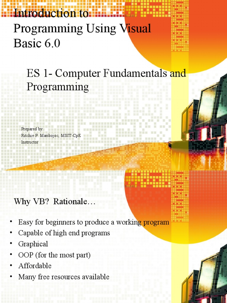 Programming Using Visual Basic 6 | Download Free PDF | Button (Computing) | Computer Science