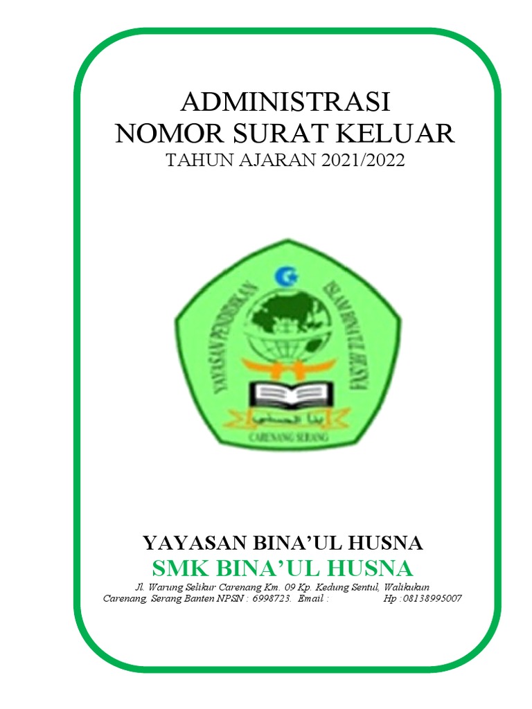 Cover Buku Administrasi No Surat | PDF