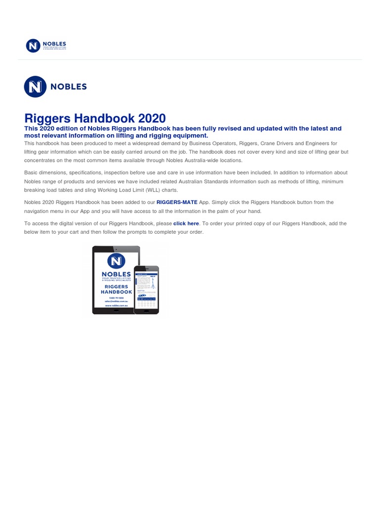 Riggers Handbook 2020 | PDF | Computers | Technology & Engineering