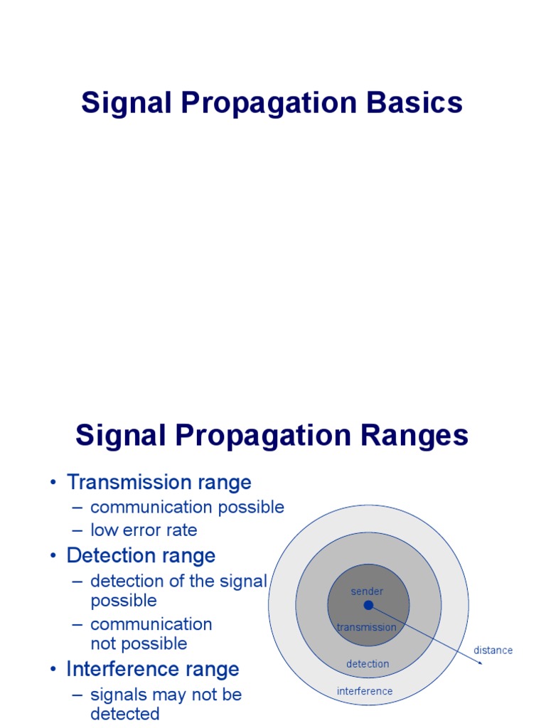 Prelim - Topic2 - Signal Propagation Basics | PDF | Radio Propagation | Transmission Medium