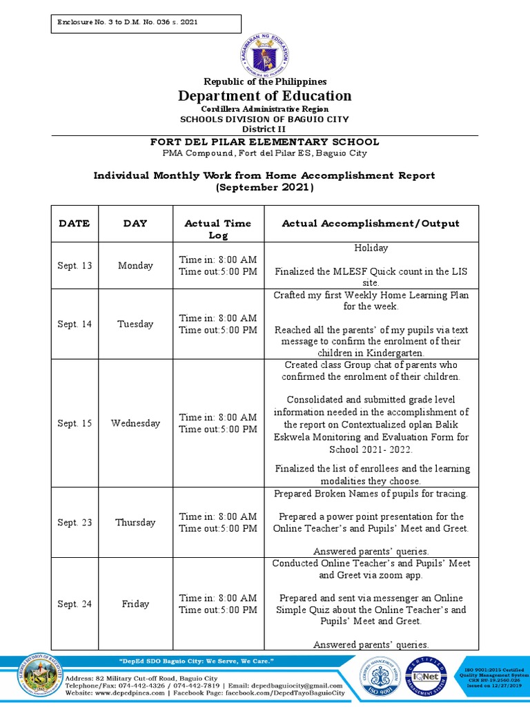Department of Education: Republic of The Philippines | PDF
