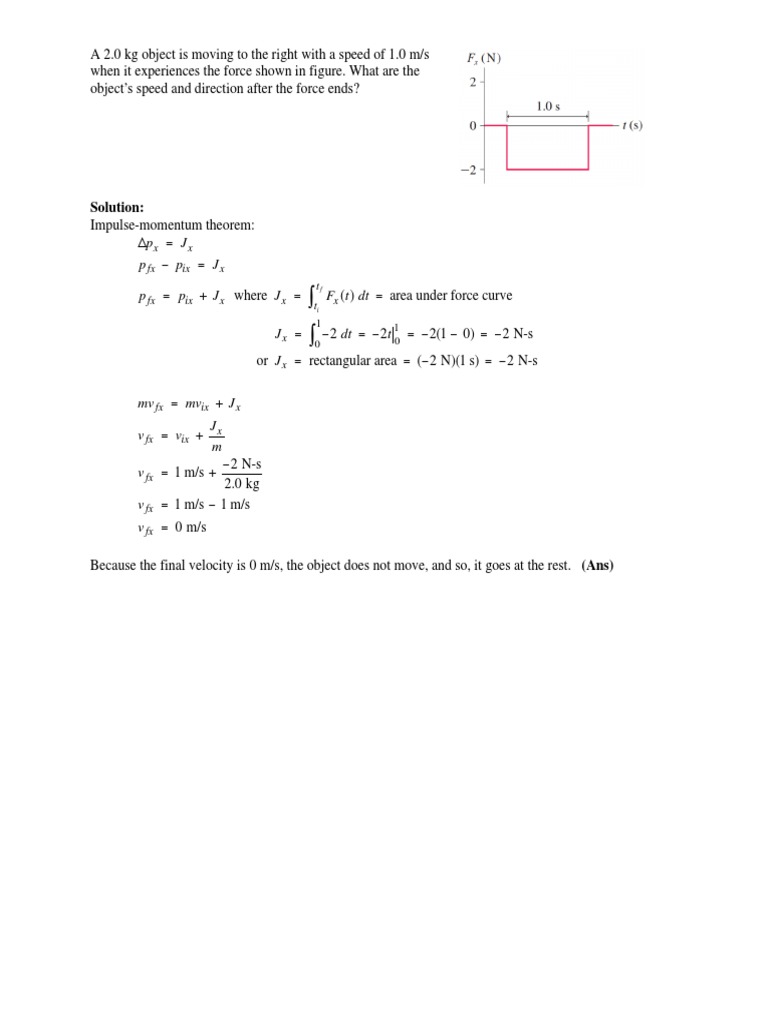 Impulse Momentum Theorem | PDF