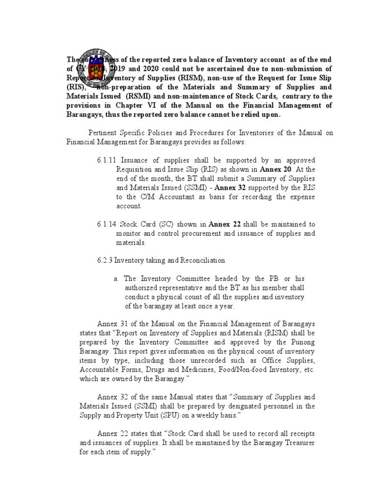 AOM No. 04 - Inventories | PDF | Inventory | Business