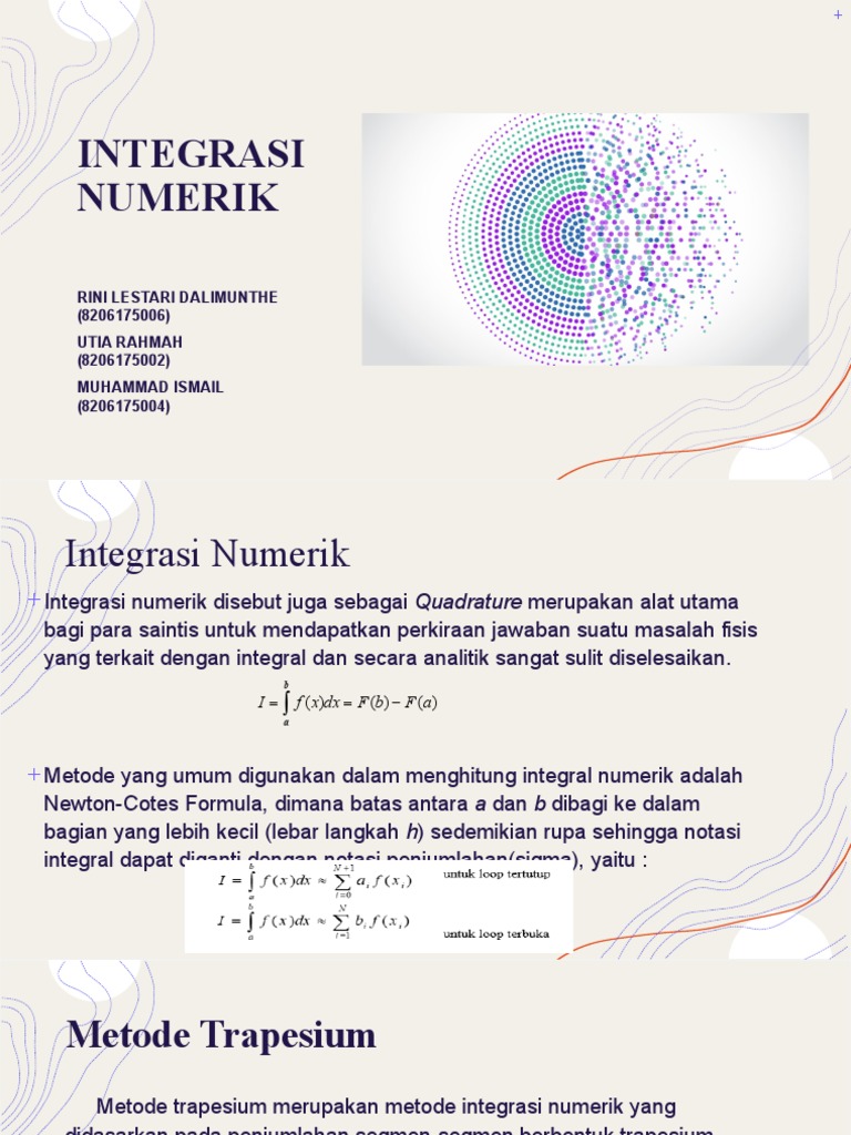 INTEGRASI NUMERIK-PPT-Kel 2 | PDF | Metode & Bahan Ajar | Komputer
