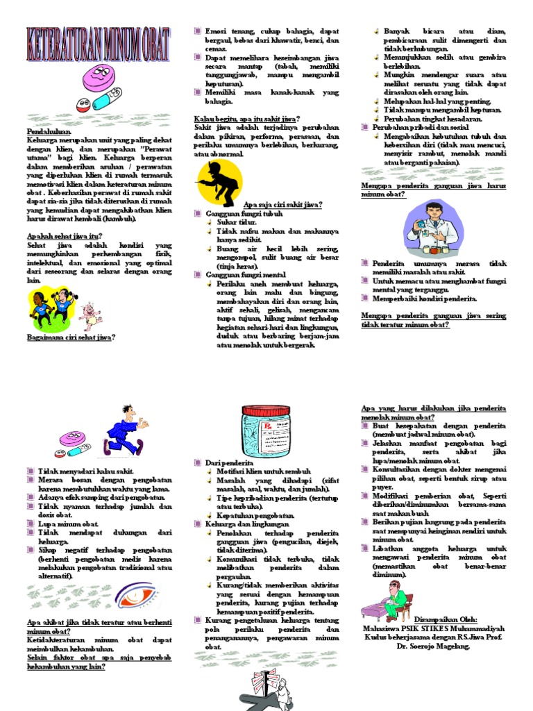 Leaflet Keteraturan Minum Obat | PDF