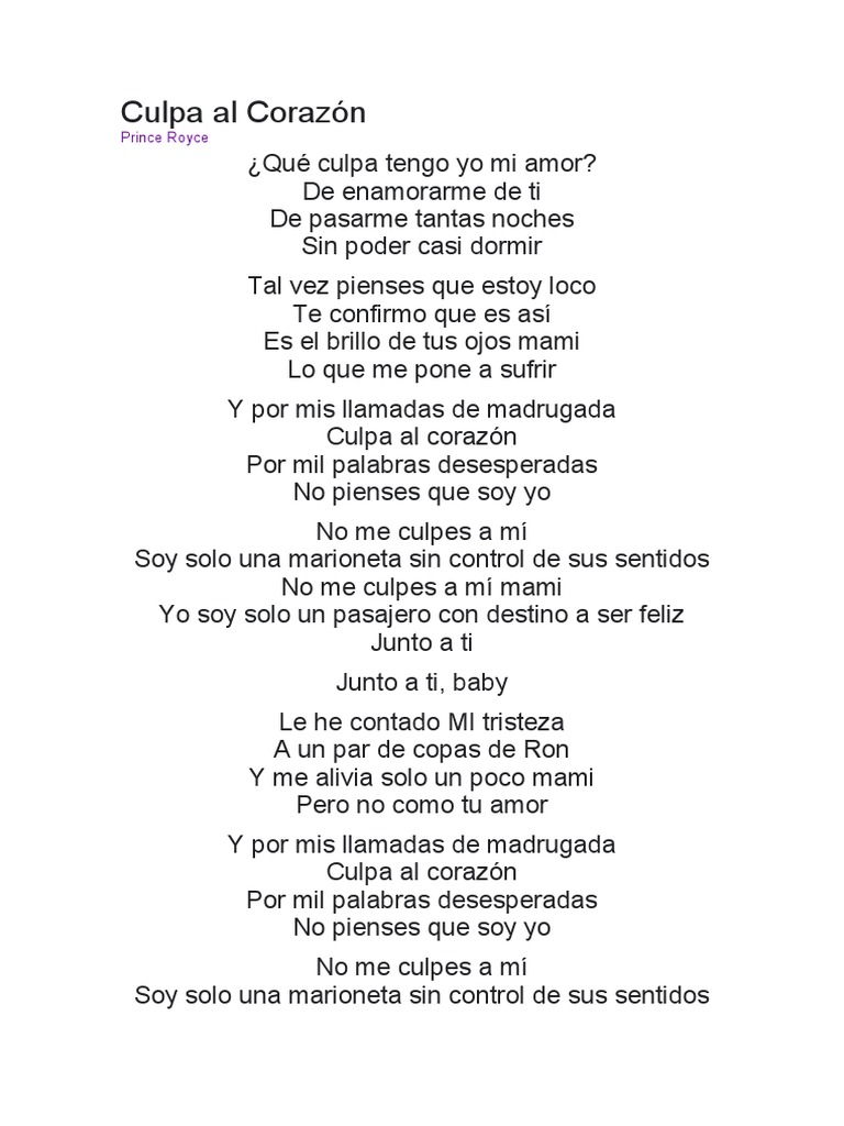 Culpa Al Corazón | PDF