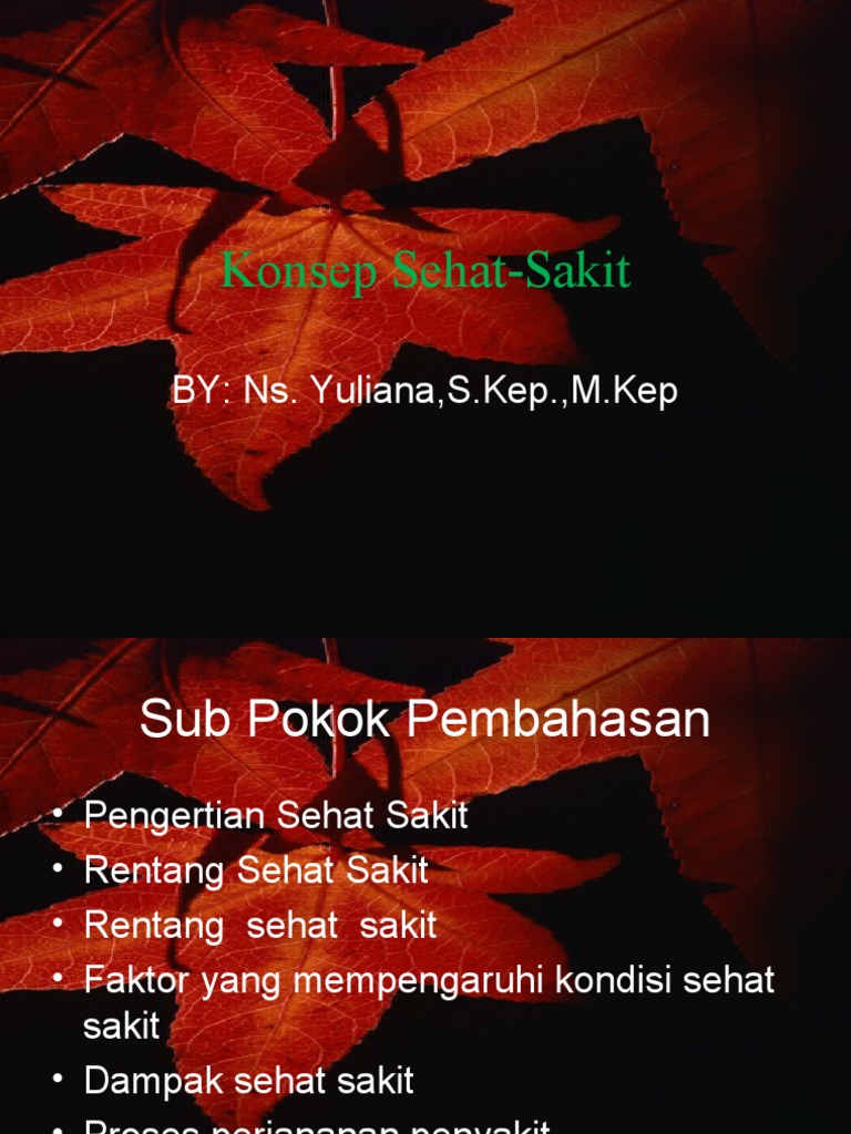 Konsep Sehat Sakit | PDF