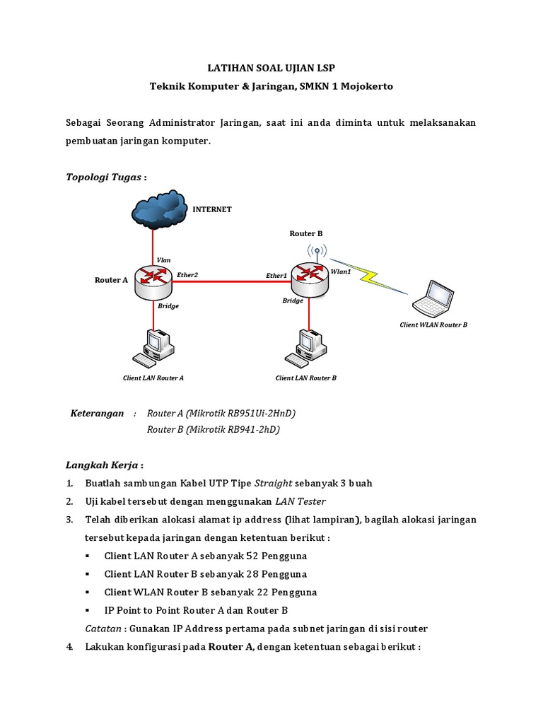 Latihan Soal LSP TKJ | PDF