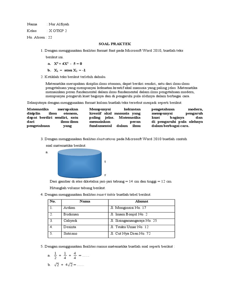 Soal Praktek - Salin | PDF