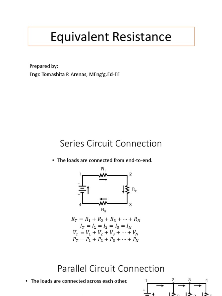 5 Equivalent Resistance | PDF | Electrical Network | Series And ...