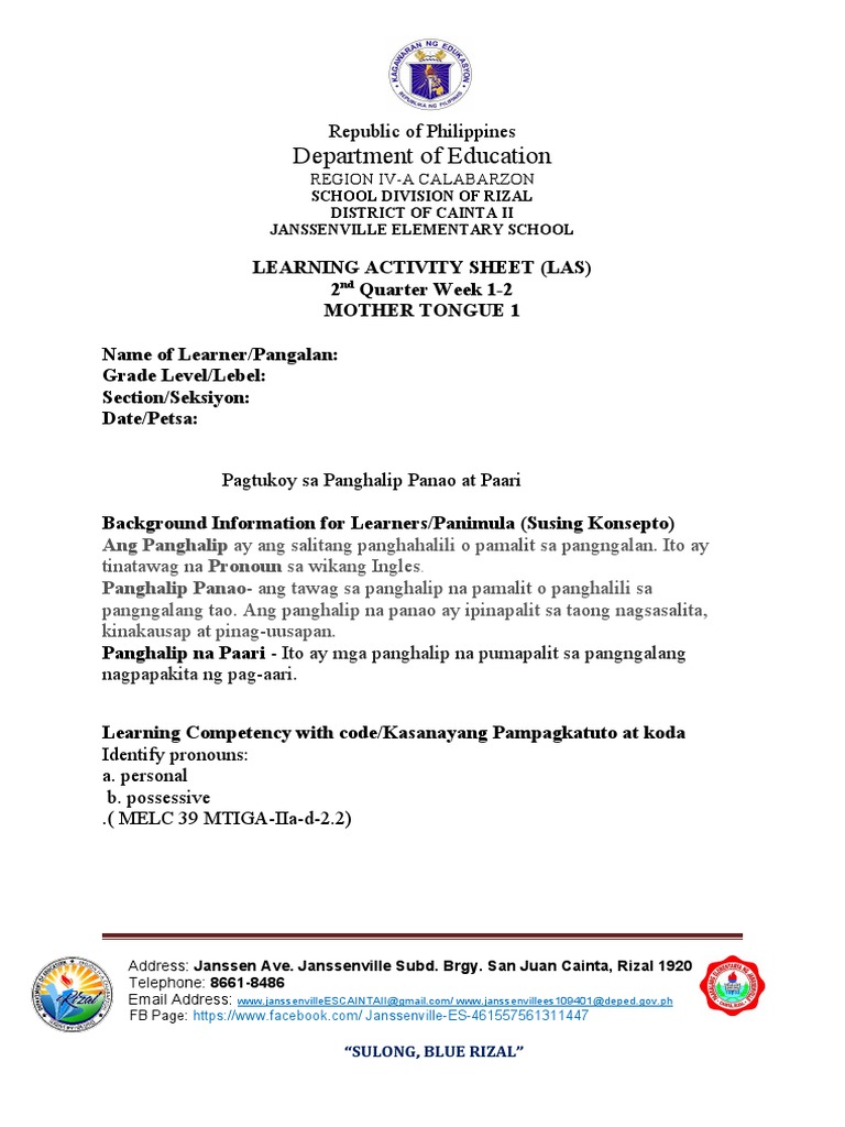 Las 2ND Quarter MTB | PDF