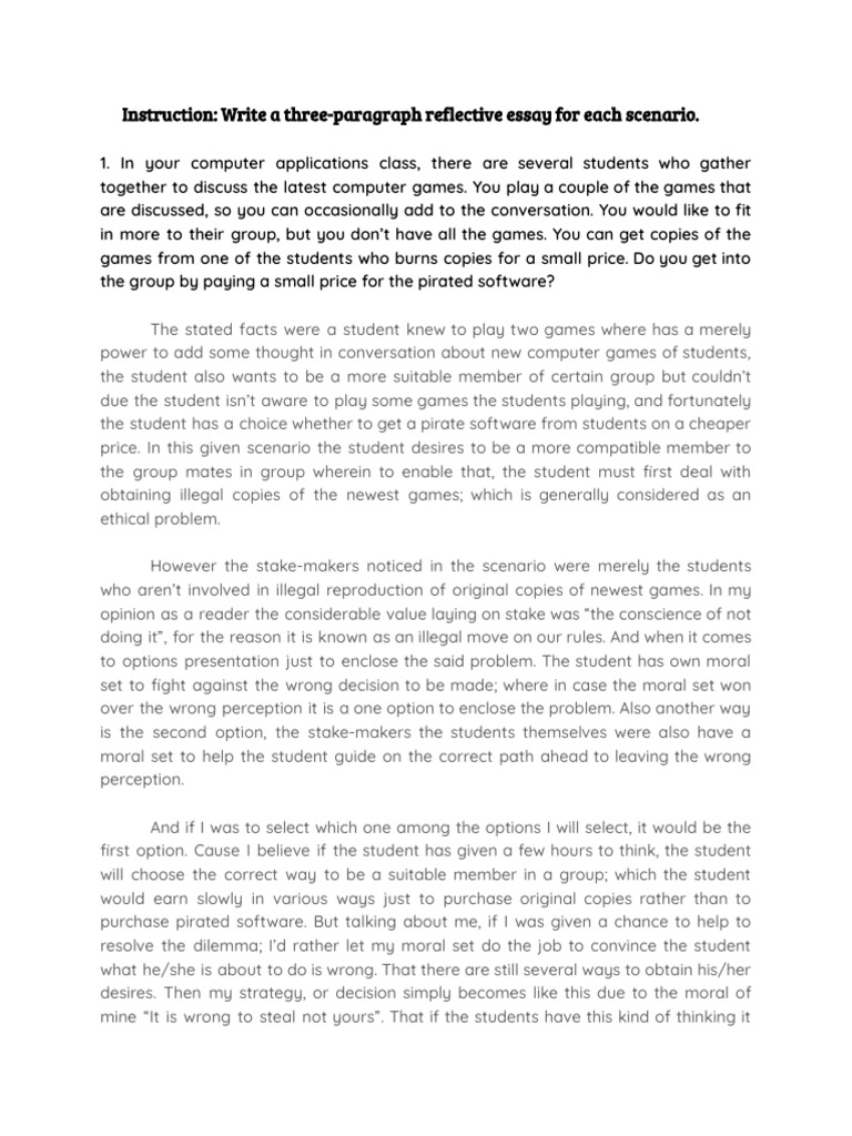 Ethical Dilemmas in Student Life | PDF | Conscience | Academic Publishing