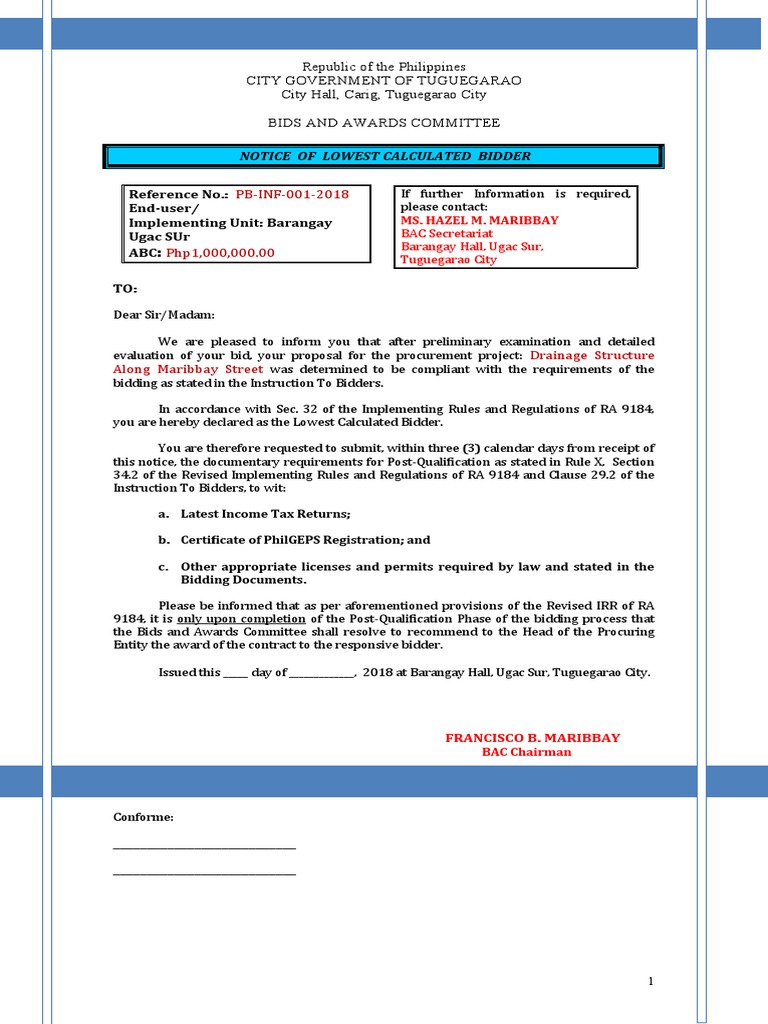 Reference No.: End-User/ Implementing Unit: Barangay Ugac Sur Abc To | PDF