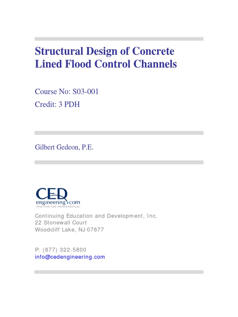 Structural Design of Concrete Lined Flood Control Channels-R1 | PDF ...