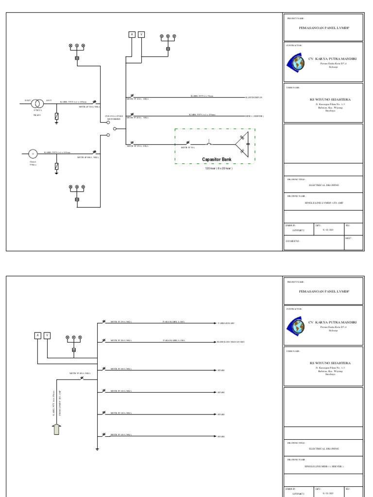 Skema Single Line Panel LVMDP | PDF