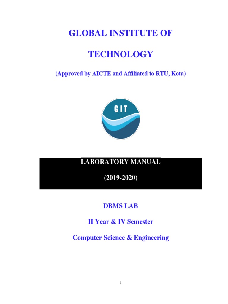 DBMS Lab Manual | PDF | Databases | Relational Database
