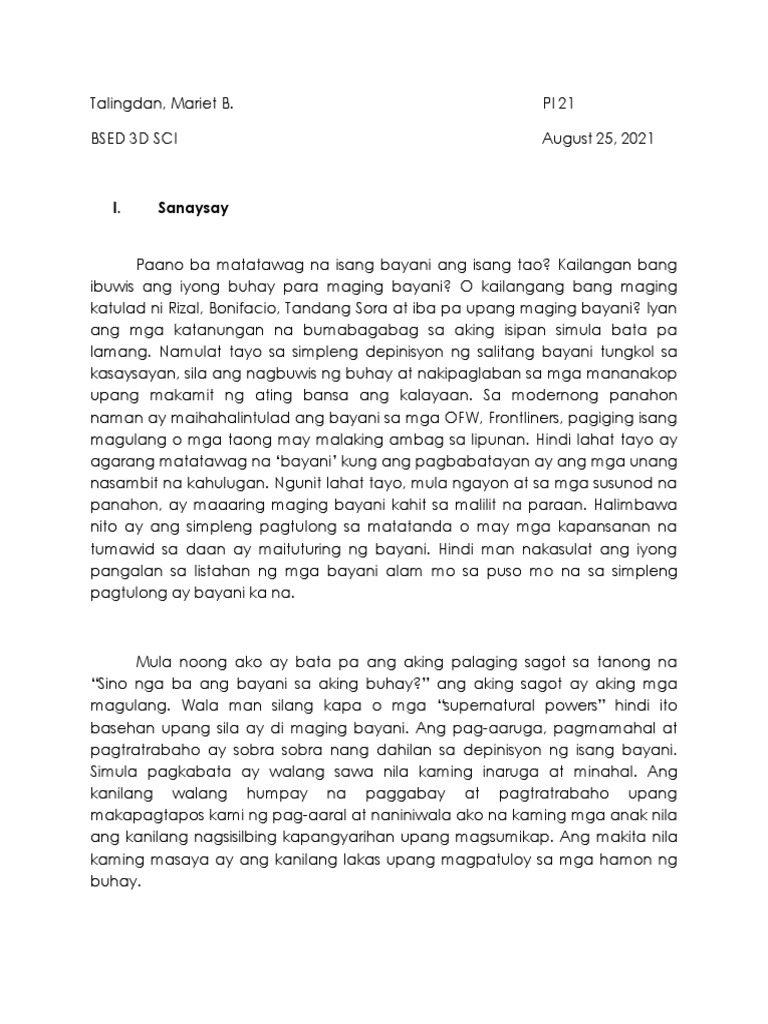Sanaysay | PDF