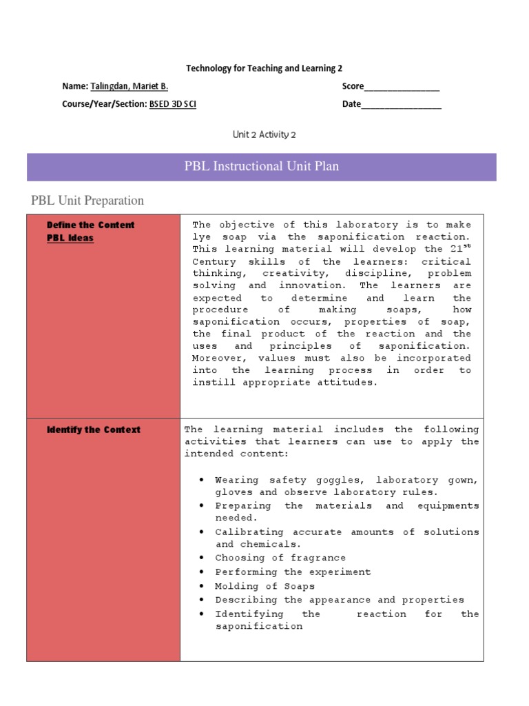 Unit 2 Activity 2 | PDF | Learning | Experiment