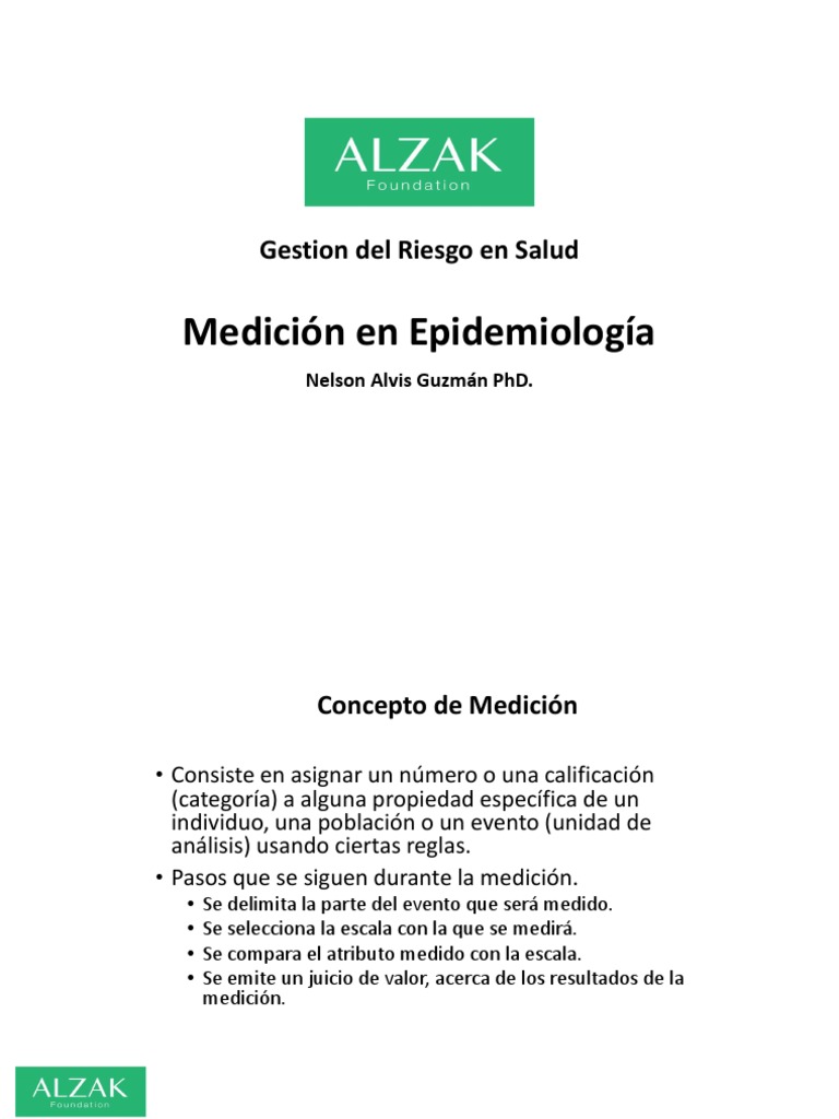 Medidas de Riesgo en Epidemiología EPI I | PDF | Predominio | Epidemiología