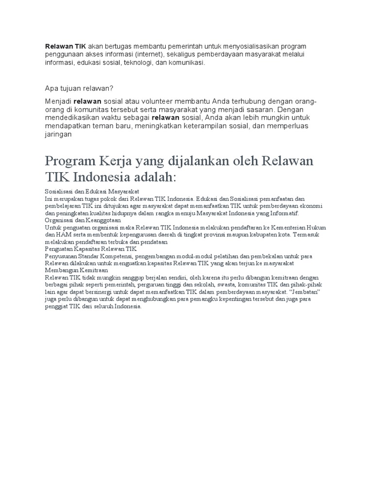 Relawan TIK | PDF
