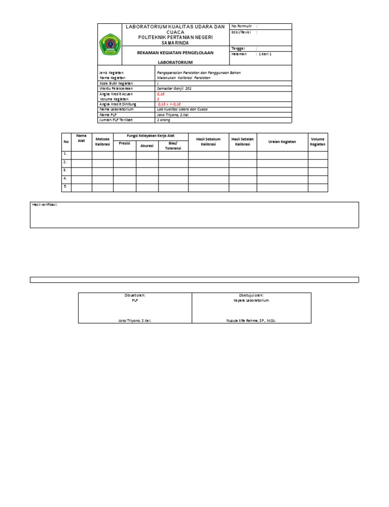 Melakukan Kalibrasi Peralatan | PDF