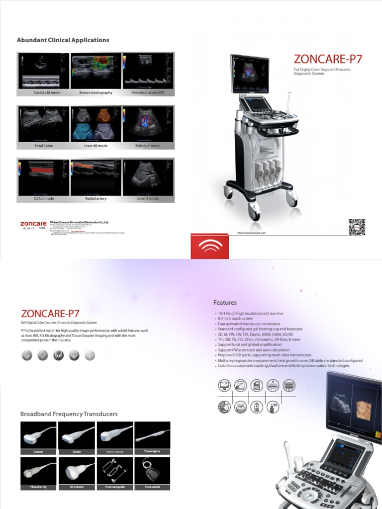Zoncare-P7: Abundant Clinical Applications | PDF | Medical Ultrasound ...