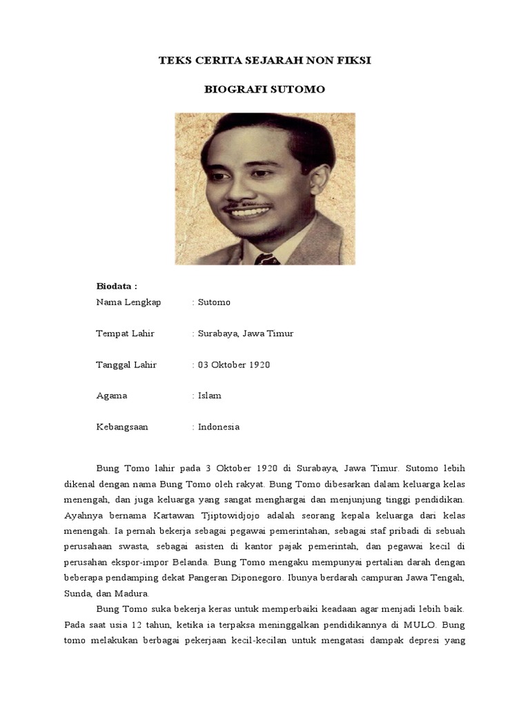 Biografi Sutomo | PDF