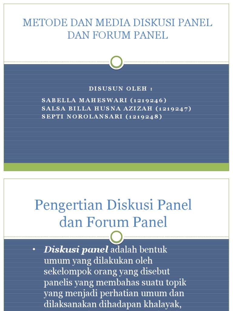 Metode dan Media Diskusi Panel | PDF