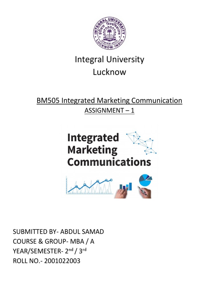 IMC Ass1 | Descargar gratis PDF | Advertising | Marketing