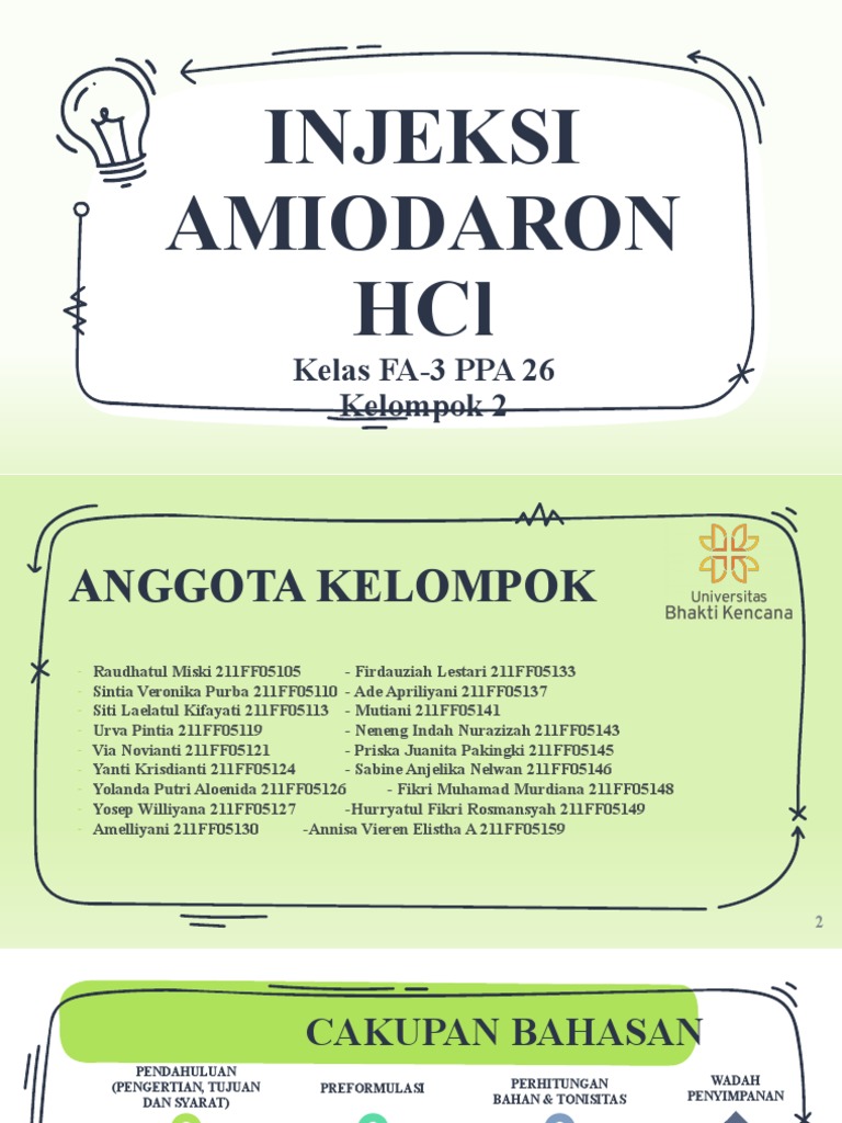 Kel2 - FA3 - Formulasi Injeksi Amiodarone HCl-1 | PDF