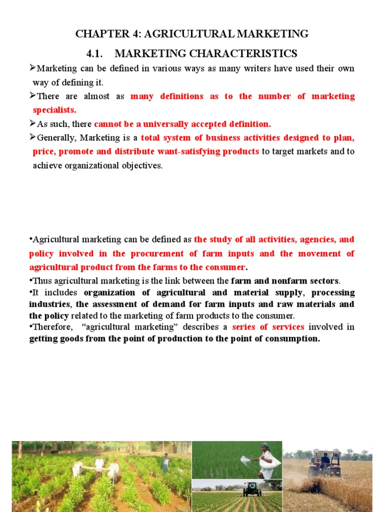 Chapter Four: Agricultural Marketing | PDF | Marketing | Sales