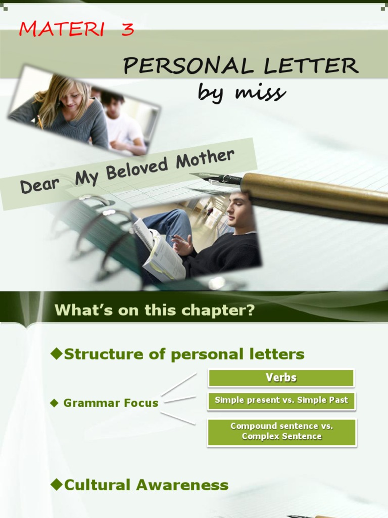 Personal Letter by Miss: Materi 3 | PDF | Question | Sentence (Linguistics)