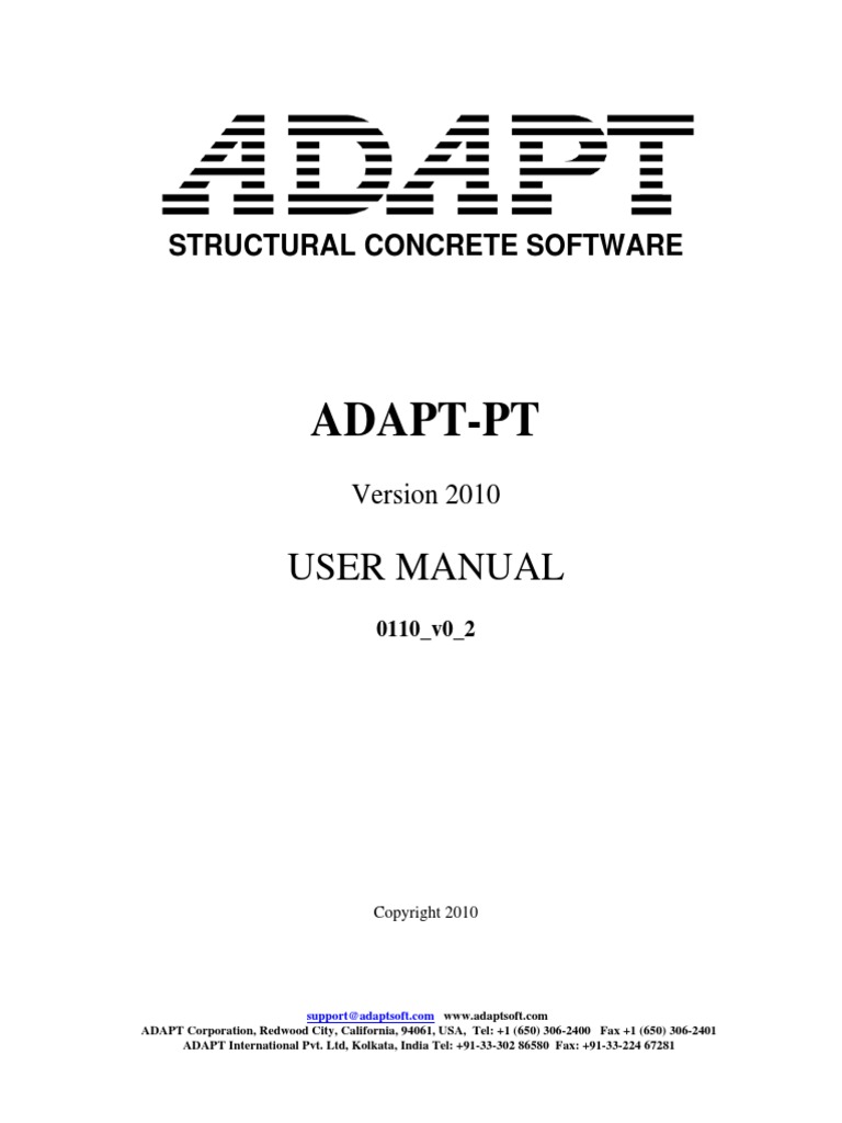 Adapt-Pt 2010 User Manual | PDF | Window (Computing) | Menu (Computing)