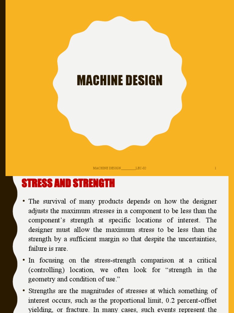 Lecture 03 - Machine Design | PDF | Strength Of Materials | Engineering ...
