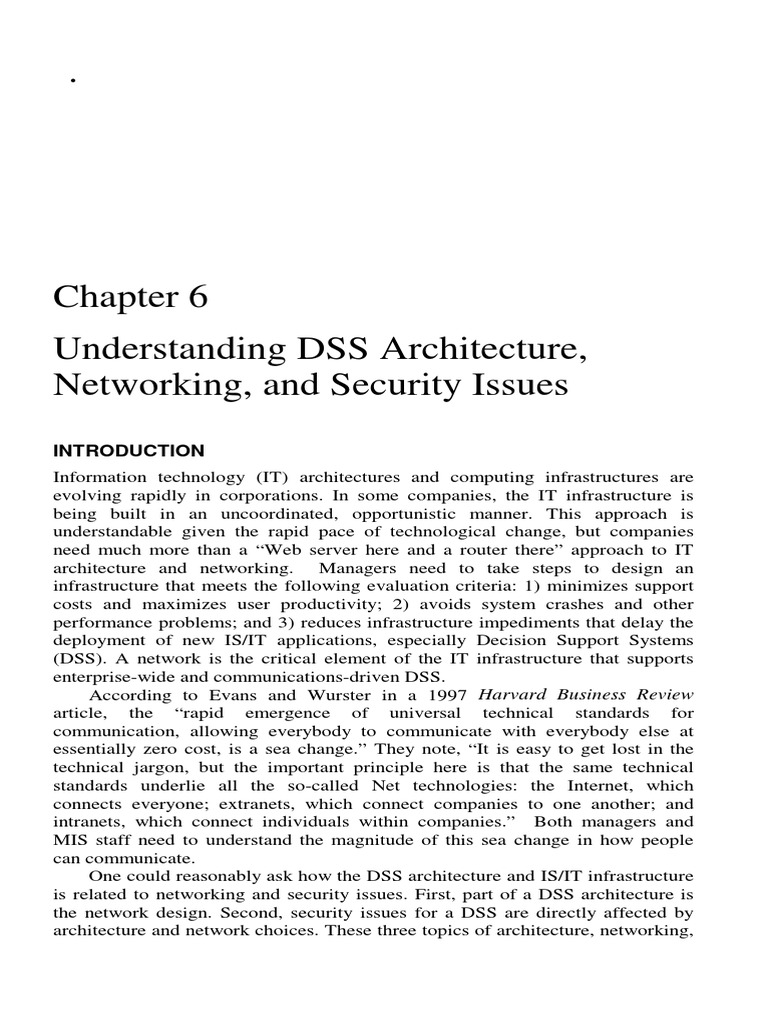 DSS Architecture & Security Guide | PDF | Internet Protocols | Computer ...