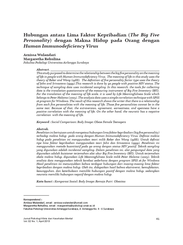 Big Five Personality | PDF