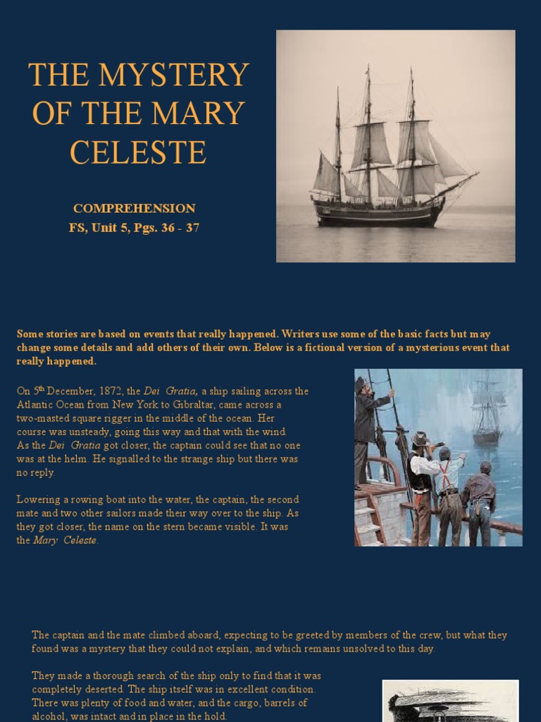 The Mystery of The Mary Celeste - Comprehension | PDF | Ships ...