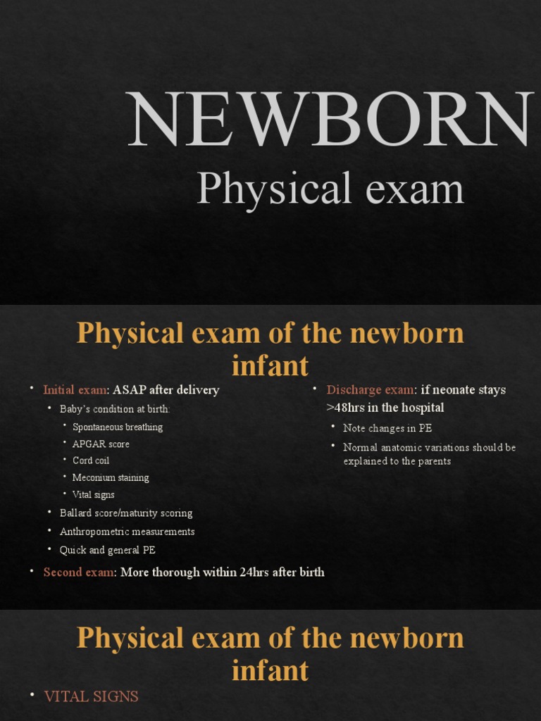 Normal Newborn PE | PDF | Thorax | Anatomy