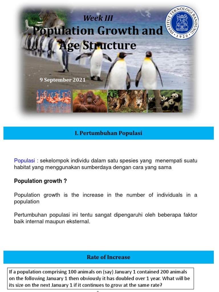 3 Population Growth and Age Structure | PDF | Reproduction | Actuarial ...