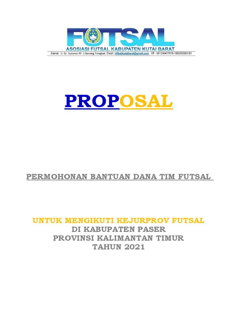Proposal Futsal | PDF