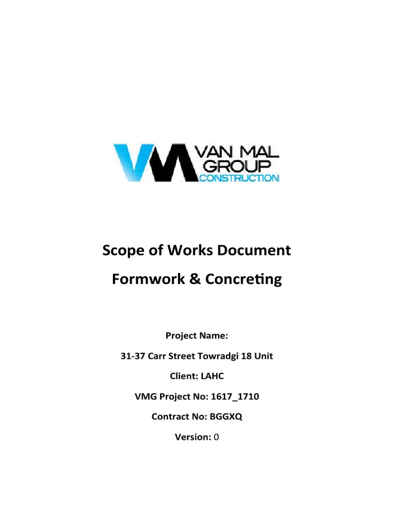 SOW - General - Concreting | PDF | Specification (Technical Standard ...