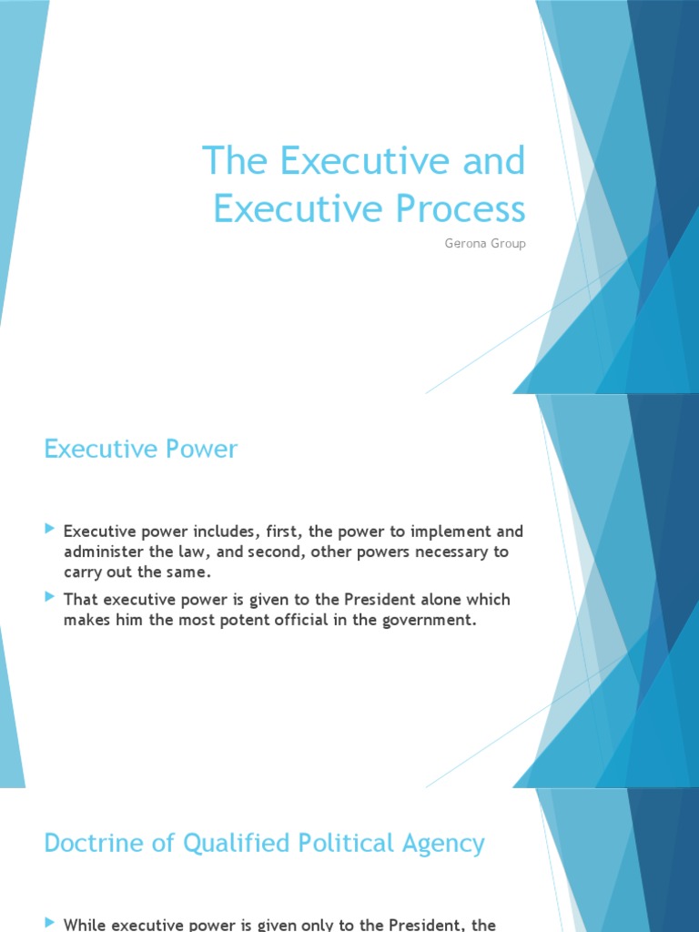 The Executive and Executive Process: Gerona Group | PDF | Pardon ...