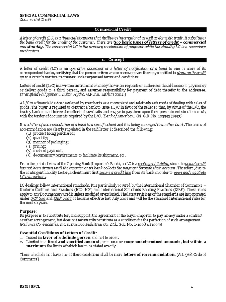 Understanding Letters of Credit | PDF | Letter Of Credit | Banks