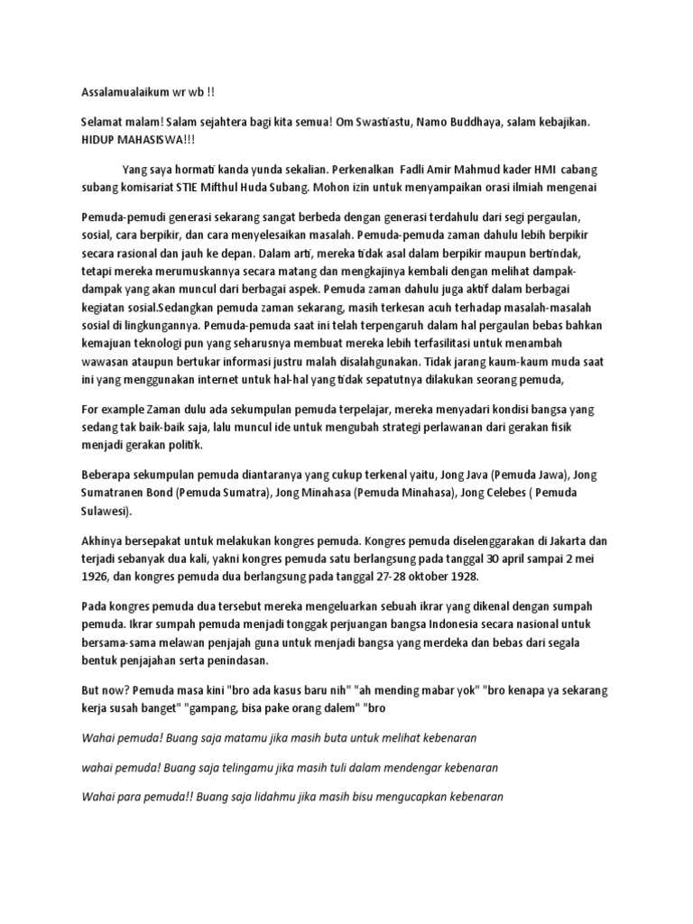 Orasi Ilmiah | PDF | Ilmu Sosial