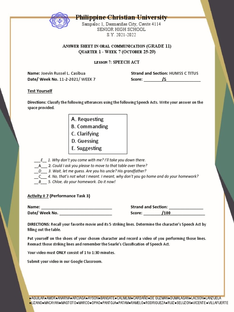 Joevin Russel L. Casibua - OC-AnswerSheet-Wk7 | PDF