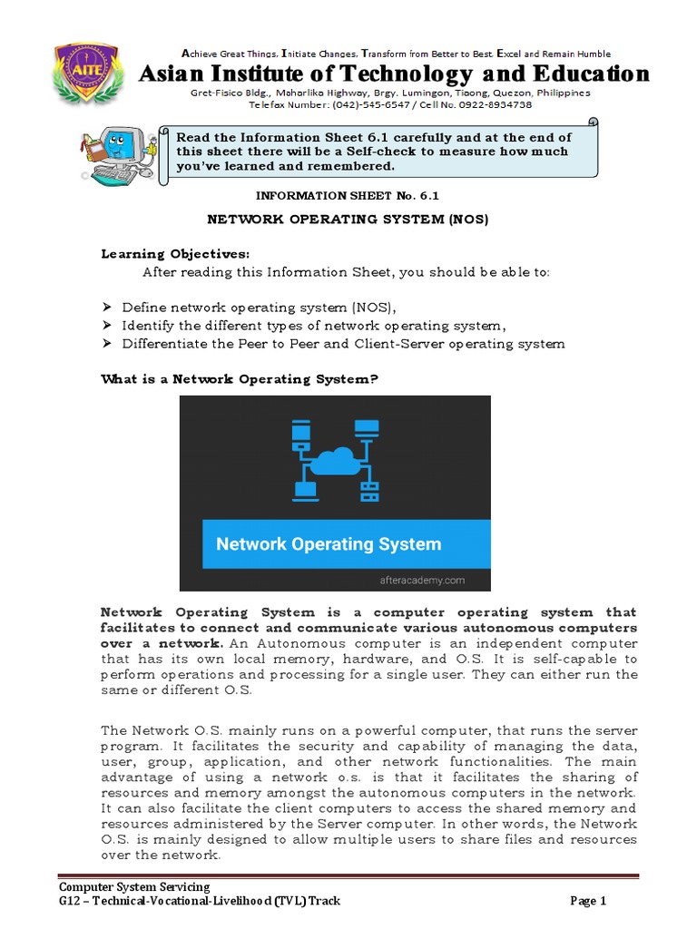 CSS - 06-Module 6.1 - Network Operating System | PDF | Operating System | Client–Server Model